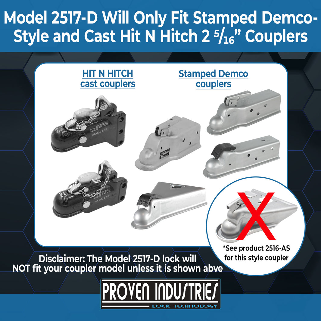 Proven Industries 2 5/16" Trailer Coupler Locks – Best Trailer Locks Online